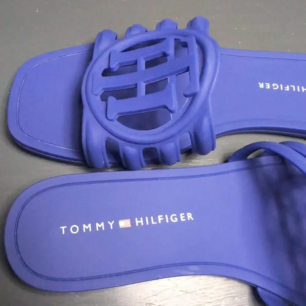 Tommy Hilfiger | Shoes | Tommy Hilfiger Blue Logo Slide | Poshmark